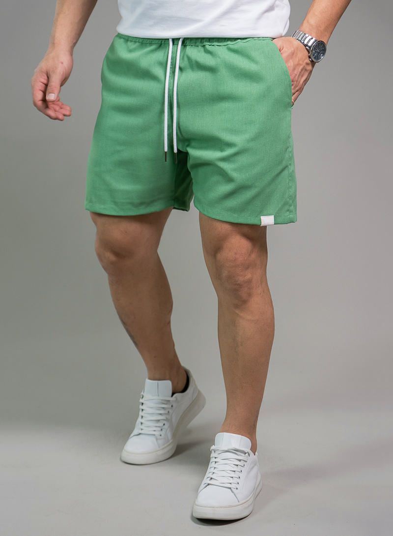 Bermuda Short Linho Masculino Verde