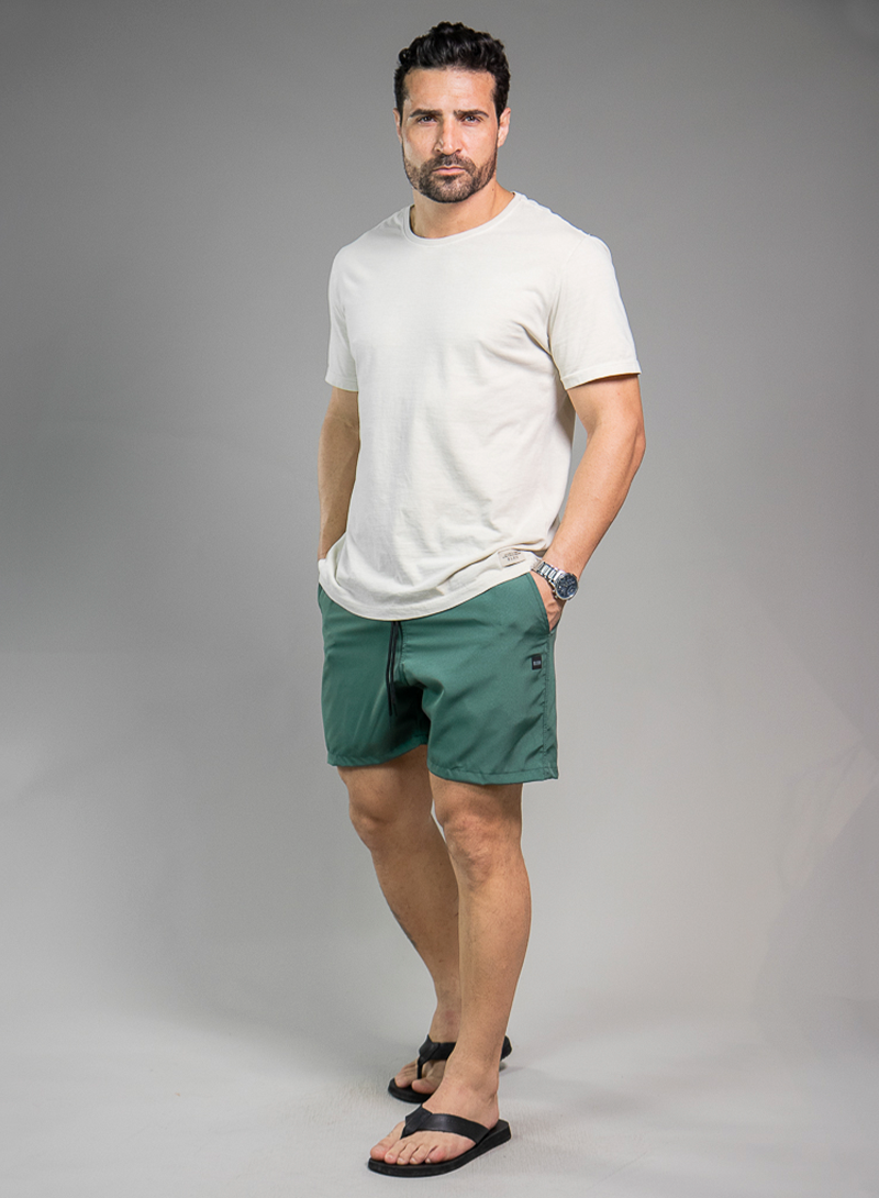 Short Tactel Masulino Verde Escuro Ariton